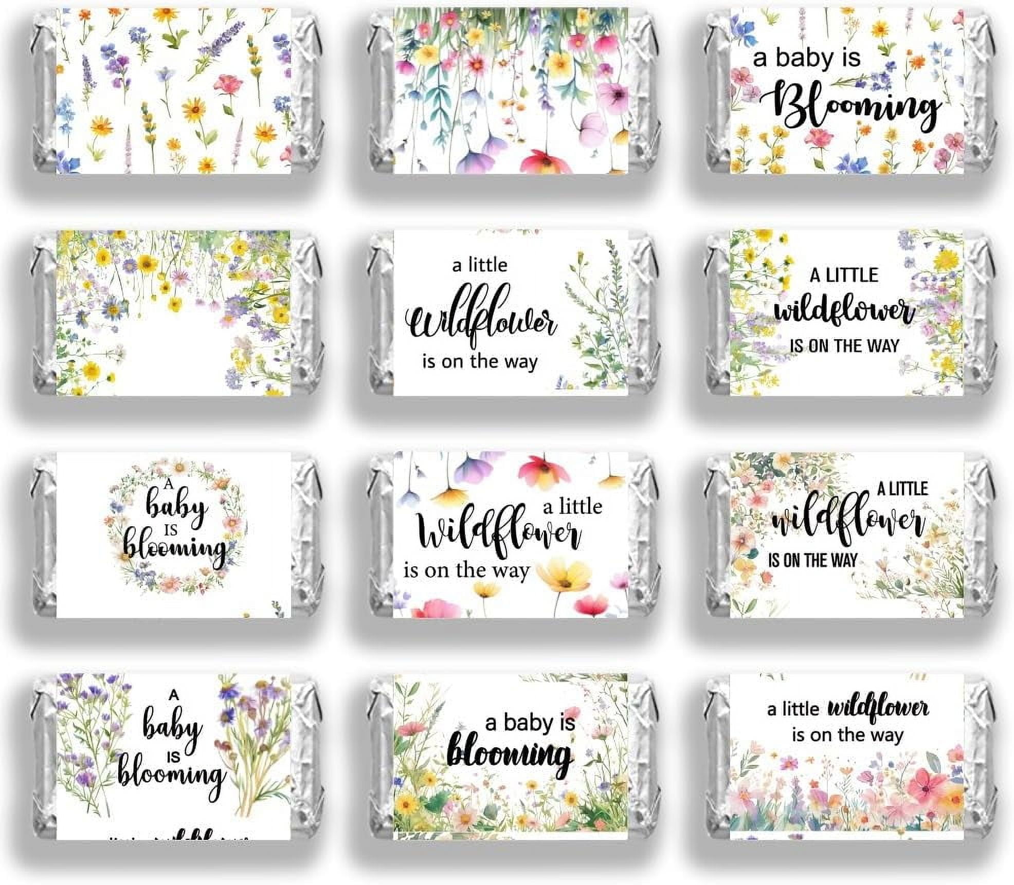 Paper Leaf Paper Self Adhesive Mini Candy Bar Wrappers Baby Shower ...