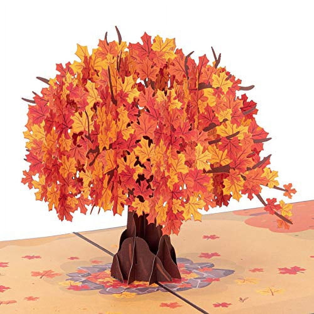 Paper Love 3D Pop Up Card, Autumn Tree, Handmade 3D Popup Greeting ...
