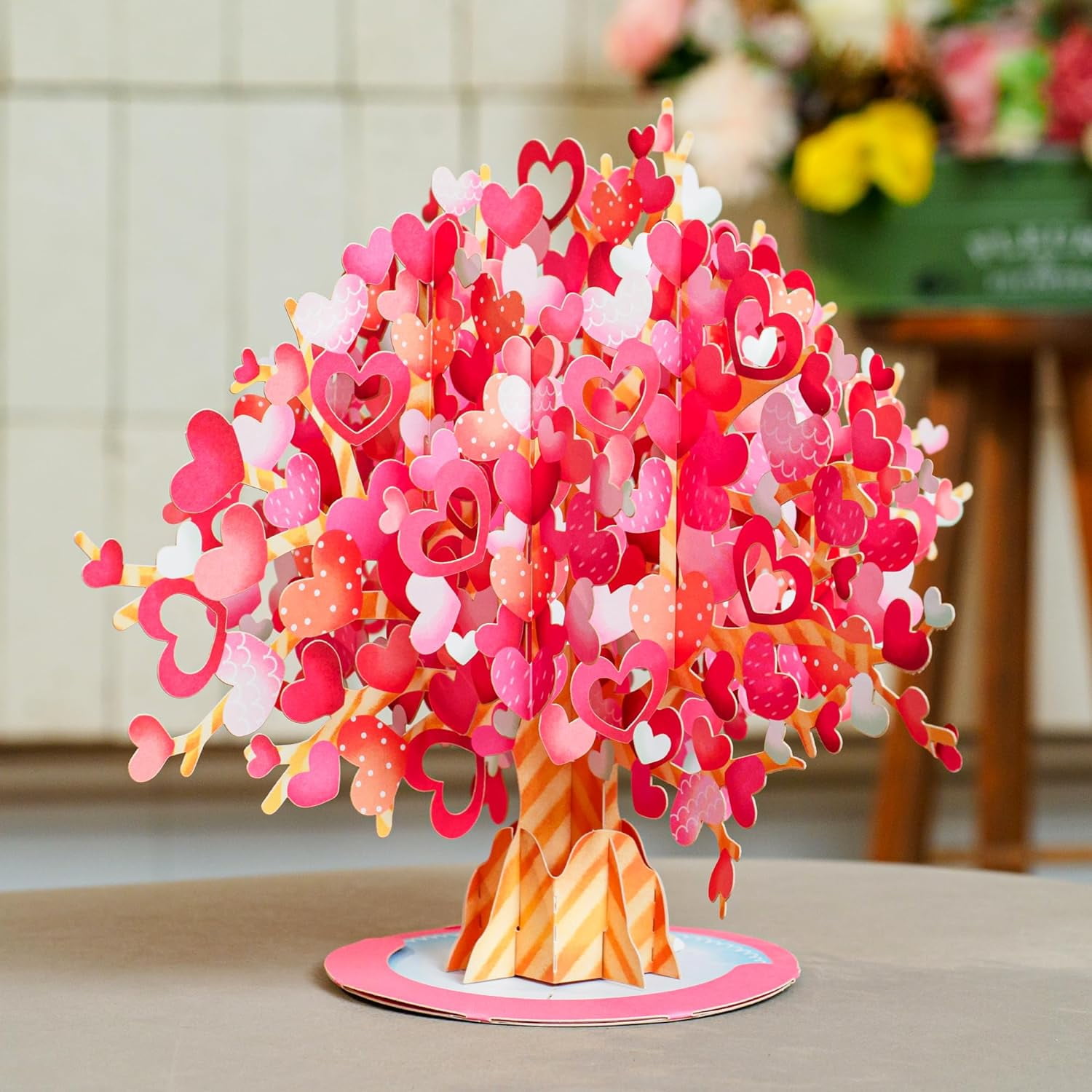 Paper Love 3D Valentines Pop Up Card, Heart Tree, With Detachable Popup ...