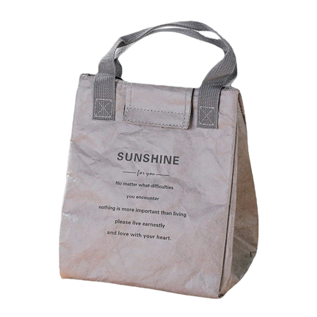 Paper Lunch Bag With Handle Outdoor Picnics Lunch Bag Thicken Aluminum ...