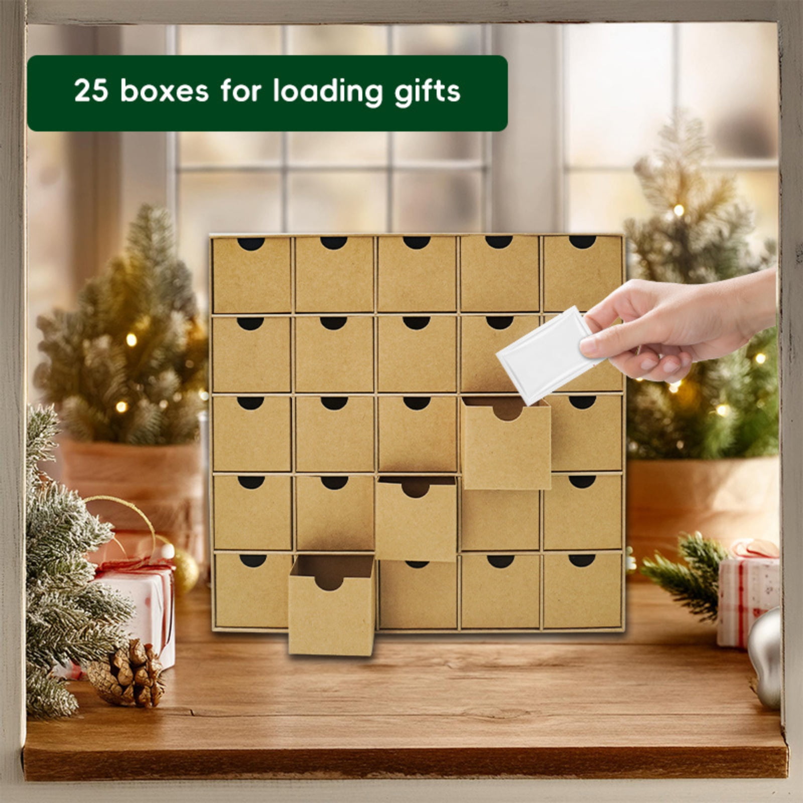 Paper Mache Advent Calendar - Christmas Advent DIY Doodle Calendar With ...