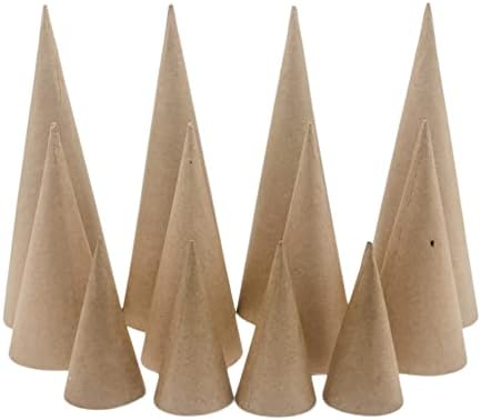 Paper Mache Craft Cones Variety Pack- 3 Sizes- 10.63 x 4, 7 x 3, 4 x 2 ...