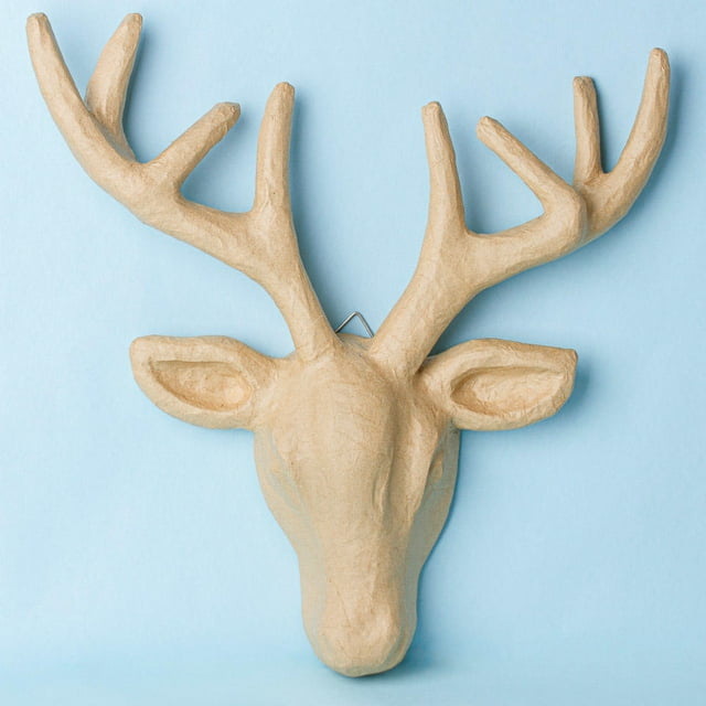 Paper Mache Deer Head - Handmade Wall Décor - Walmart.com
