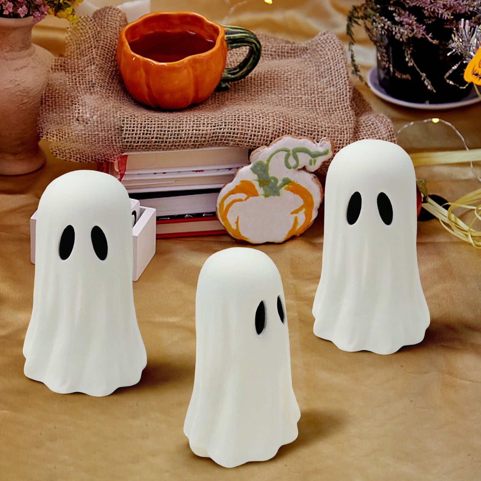 Paper Mache Ghost Tabletop Decoration Halloween Paper Mache Ghost ...