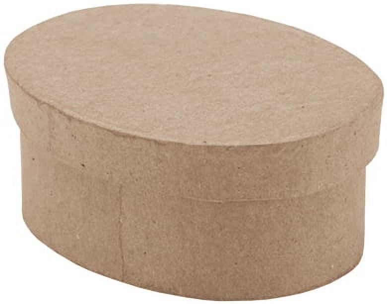 Paper Mache Mini Box - 3-1/2" x 2-1/2", Oval - Walmart.com