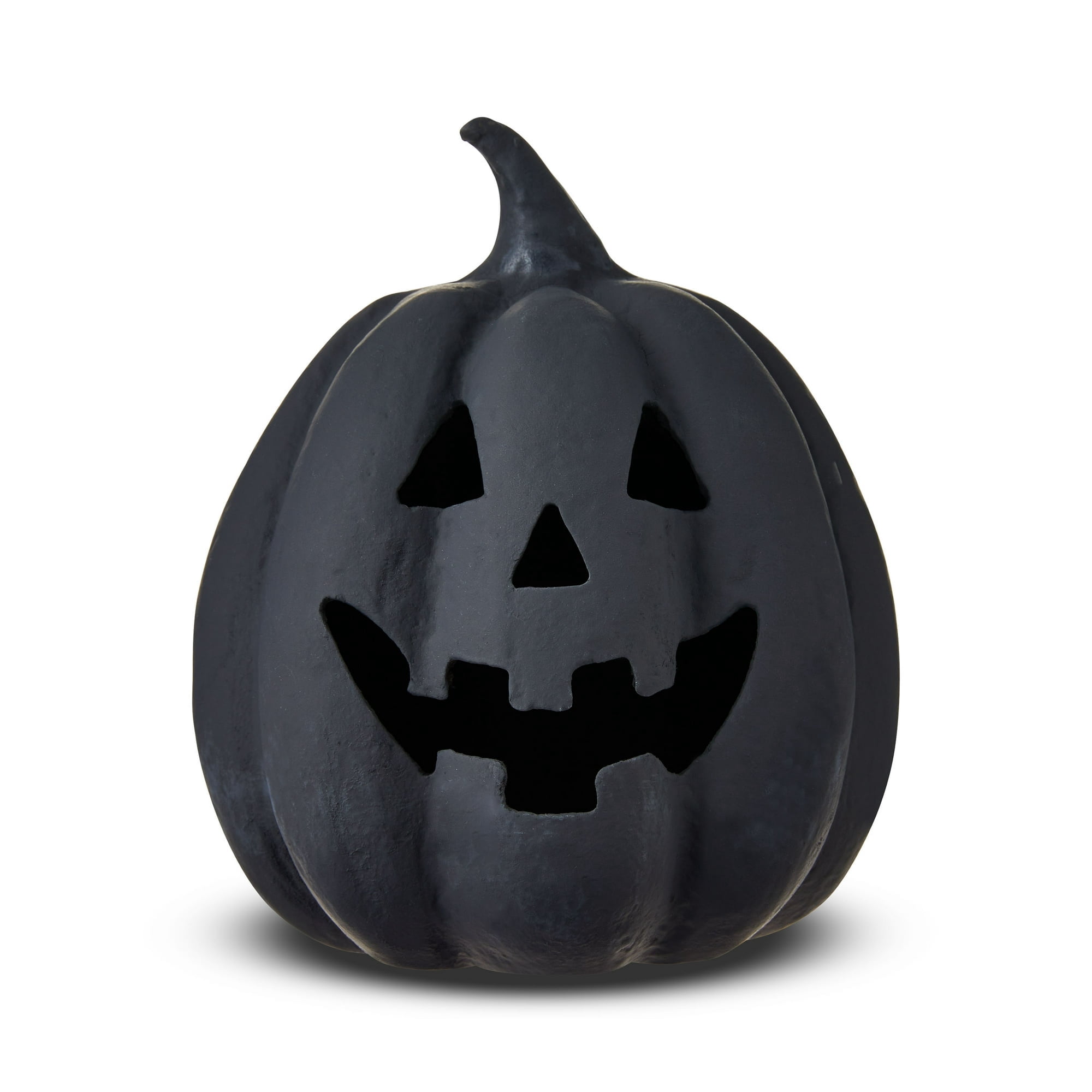 Paper Mache Pumpkin Black Tabletop Decor, 4.72" Height, Harvest by ...