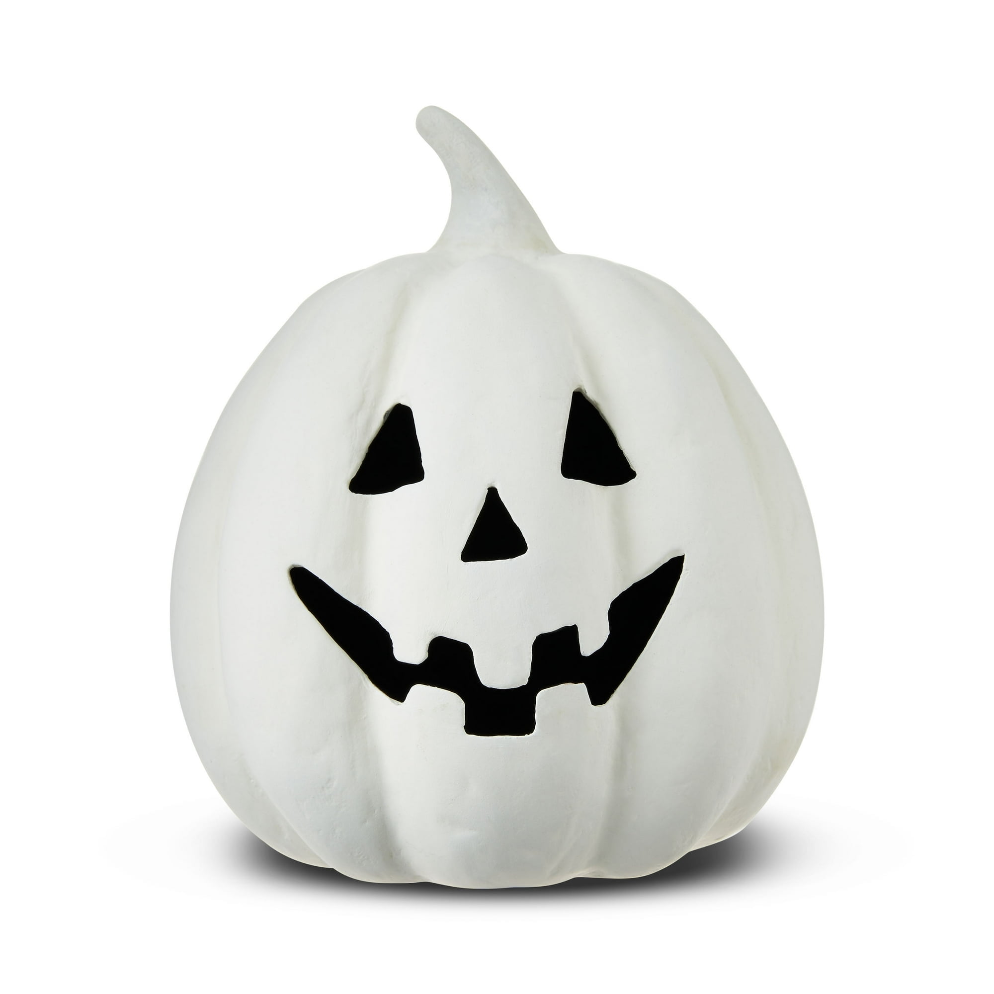 Paper Mache Pumpkin White Tabletop Decor, 4.72" Height, Harvest by ...