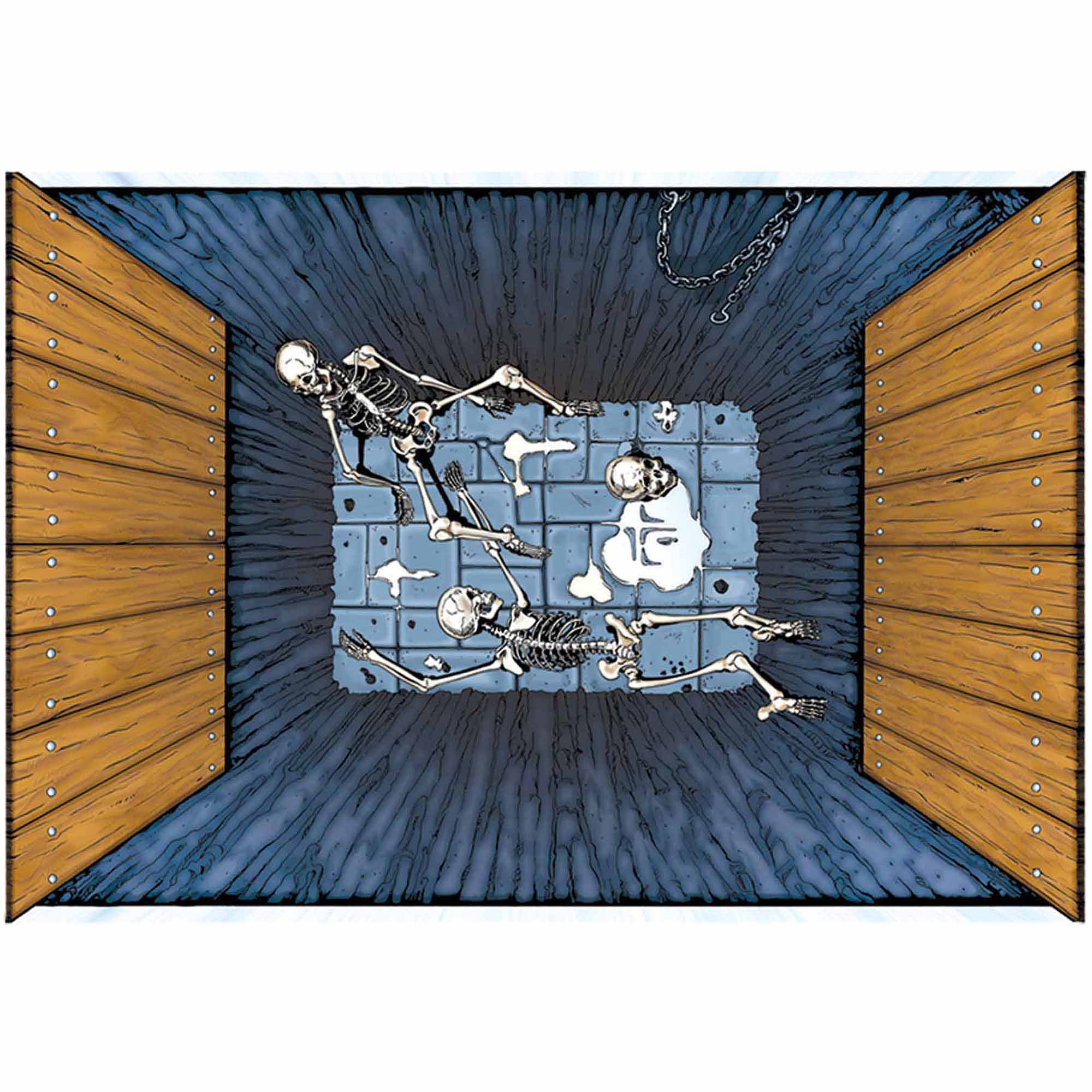 Paper Magic Fantasy Castle Dungeon 3' x 4' Floor Mat, Grey Brown ...