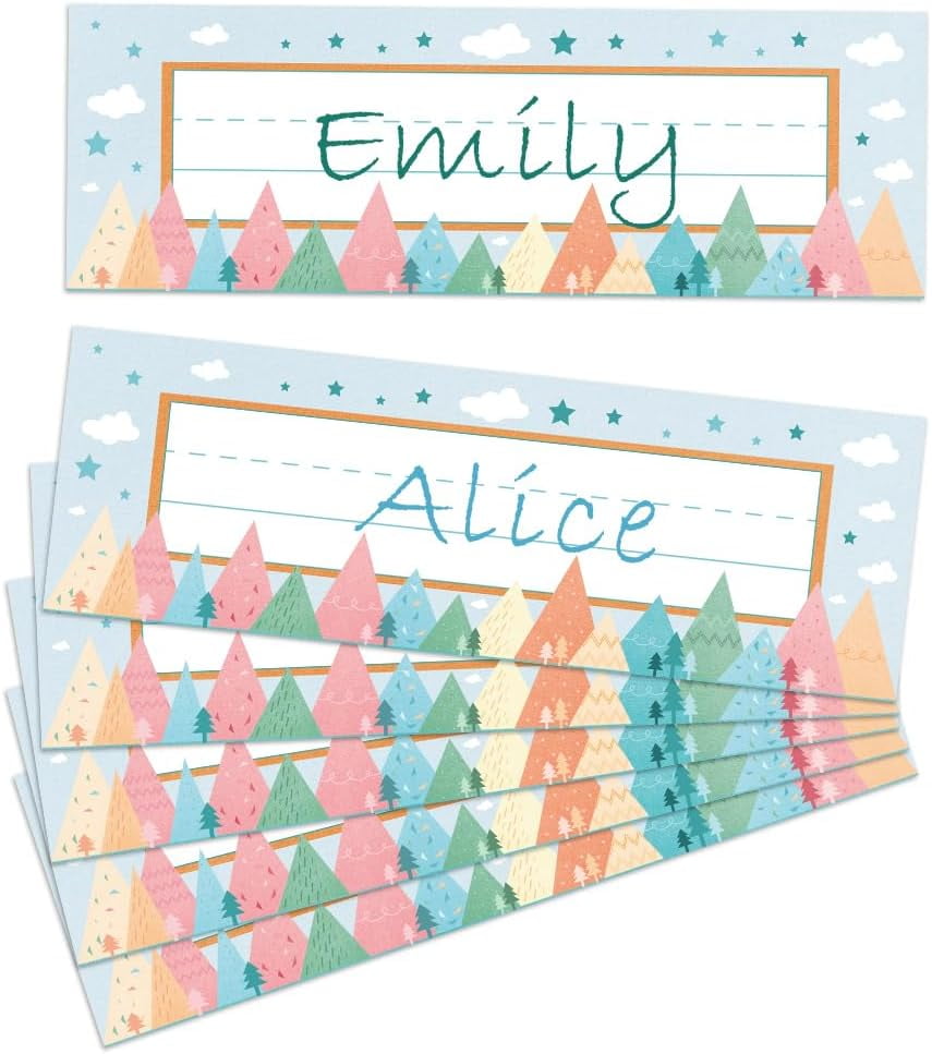 Paper Manuscript Name Plates Writable Name Labels with 40Pcs Double ...