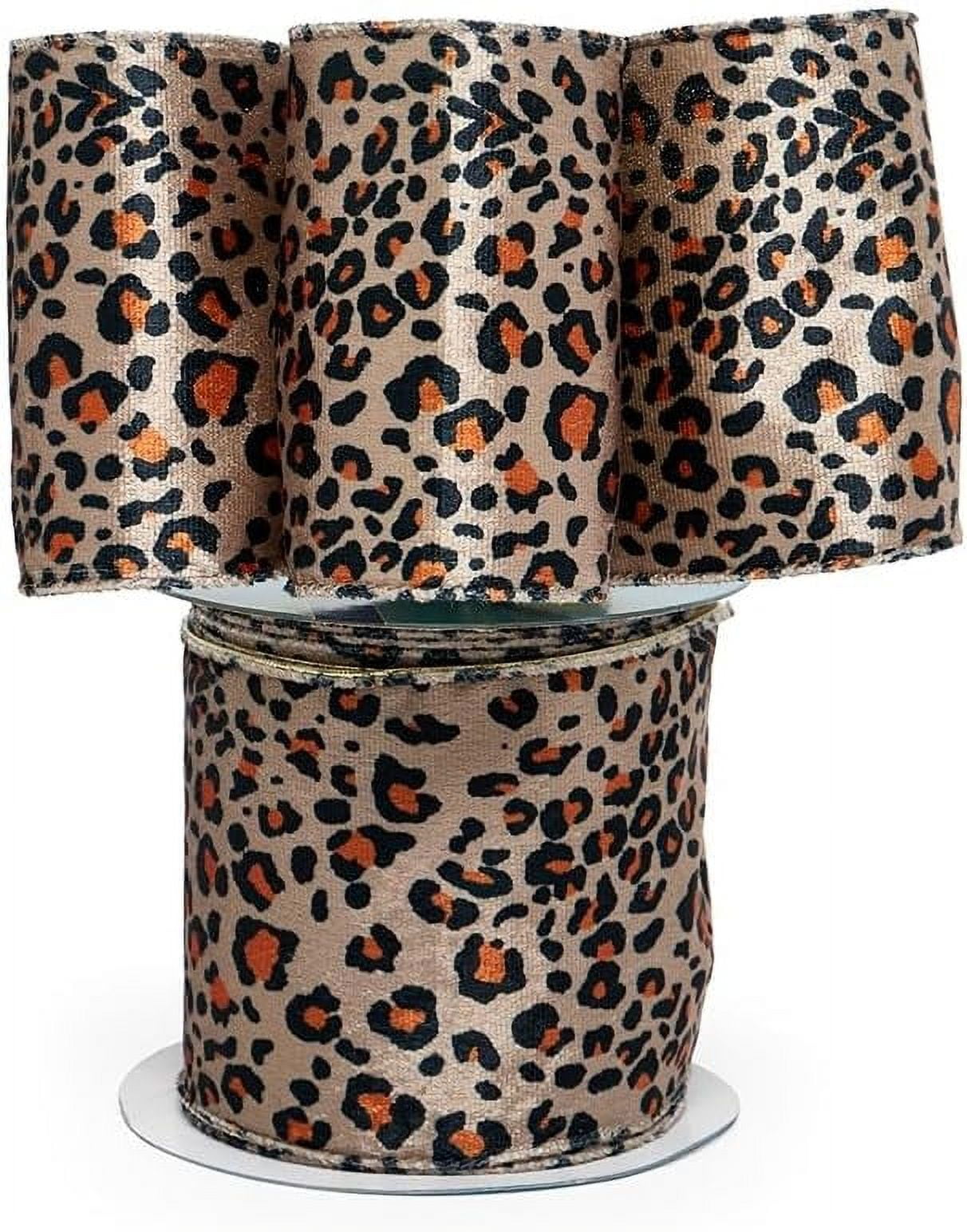 Paper Mart 4" X 10 Yards Leopard Print Wired Ribbon - Walmart.com
