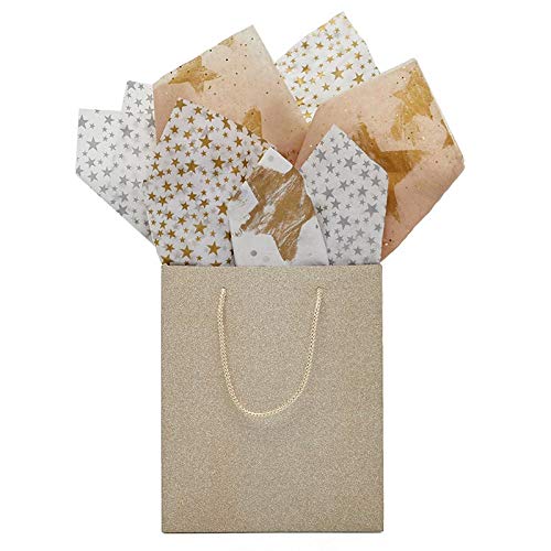 Paper Mart Gold Star Tissue Paper, 20 x 30 Inch Sheets of Decorative ...