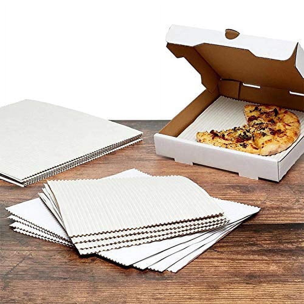 Paper Mart Grease Resistant Pizza Sheets, Bulk Pack of 200 Corrugated ...