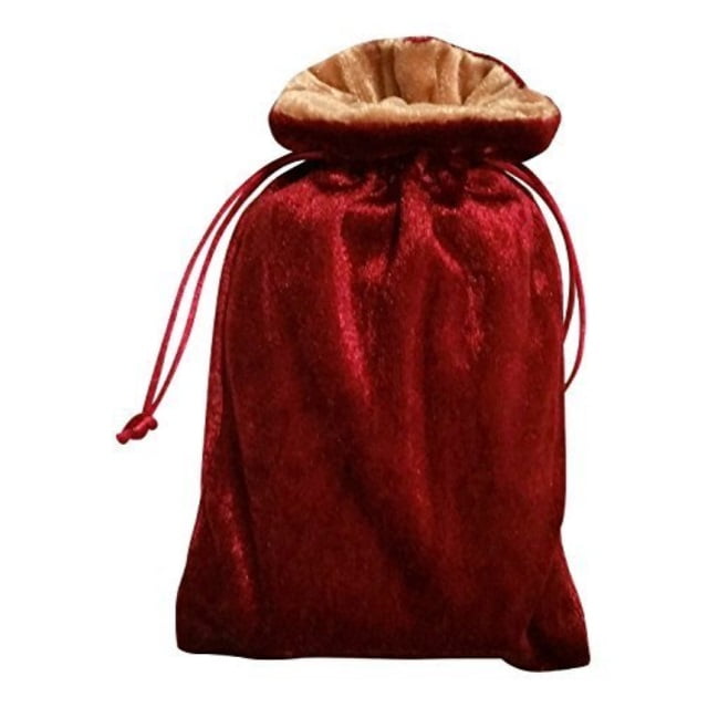 Paper Mart Tarot / Rune Bag: Wine and Gold Velvet Bag 5" X 8" - Walmart.com
