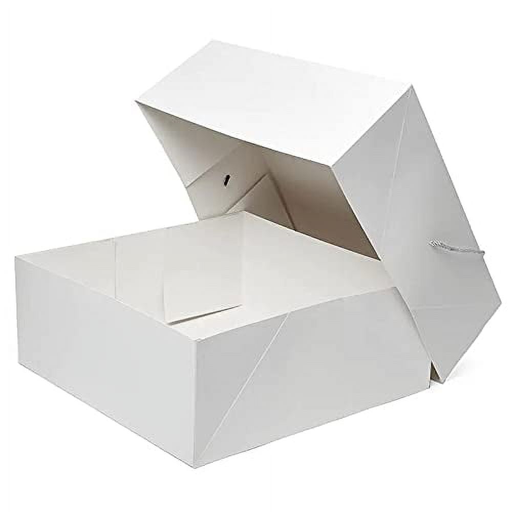Paper Mart White Hat Boxes, 18 x 18 x 7 Inches, Pack of 25, Extra Large Gift Boxes With Lids for ...