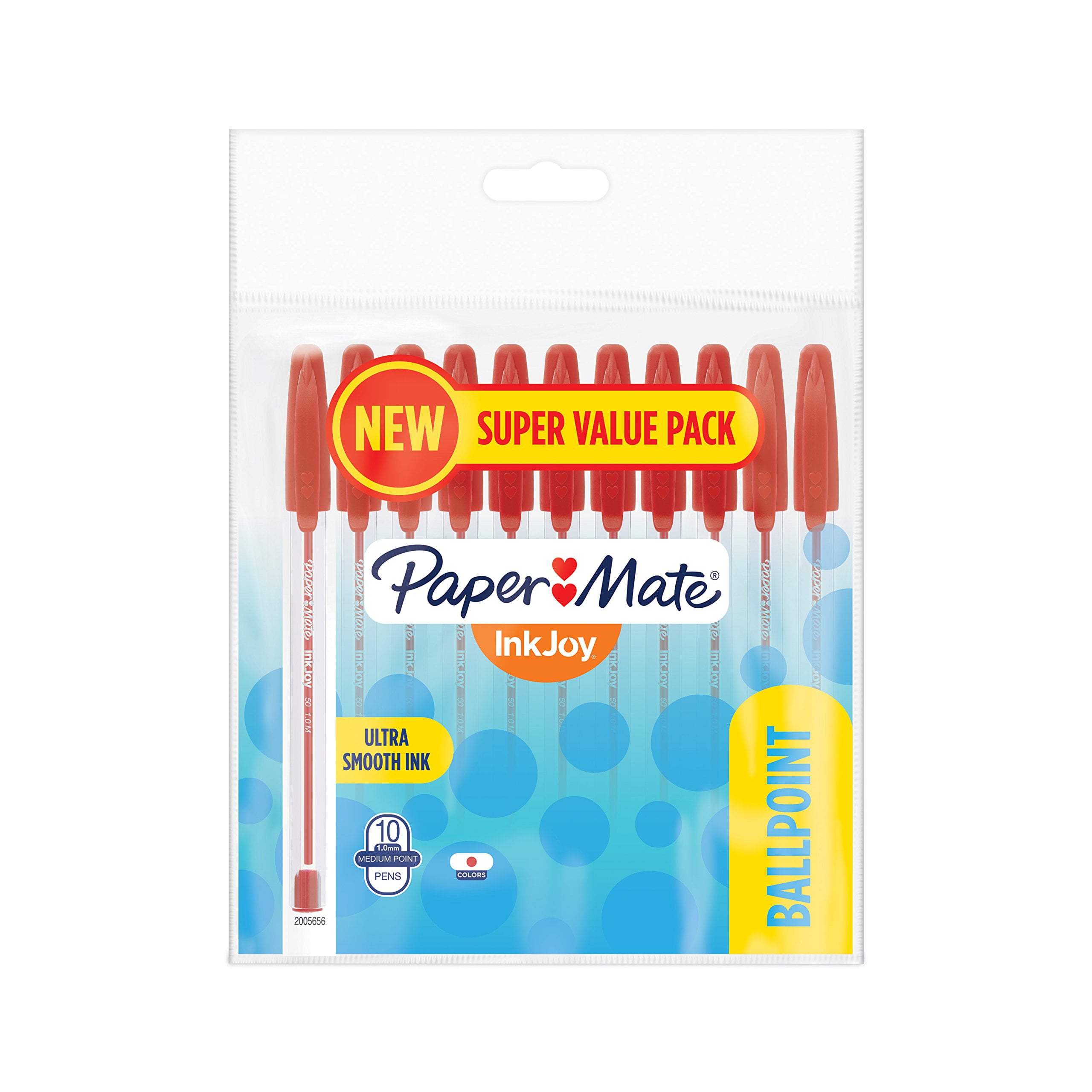 Paper Mate 2005656 InkJoy 50ST Ballpoint Pens, Medium 1mm Point, Red ...