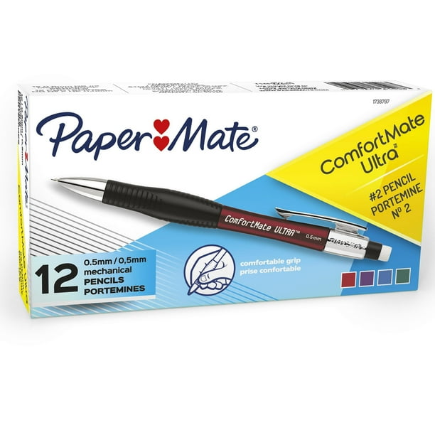 Paper Mate Comfort Mate Ultra Mechanical Pencils, 0.5mm, HB #2 ...