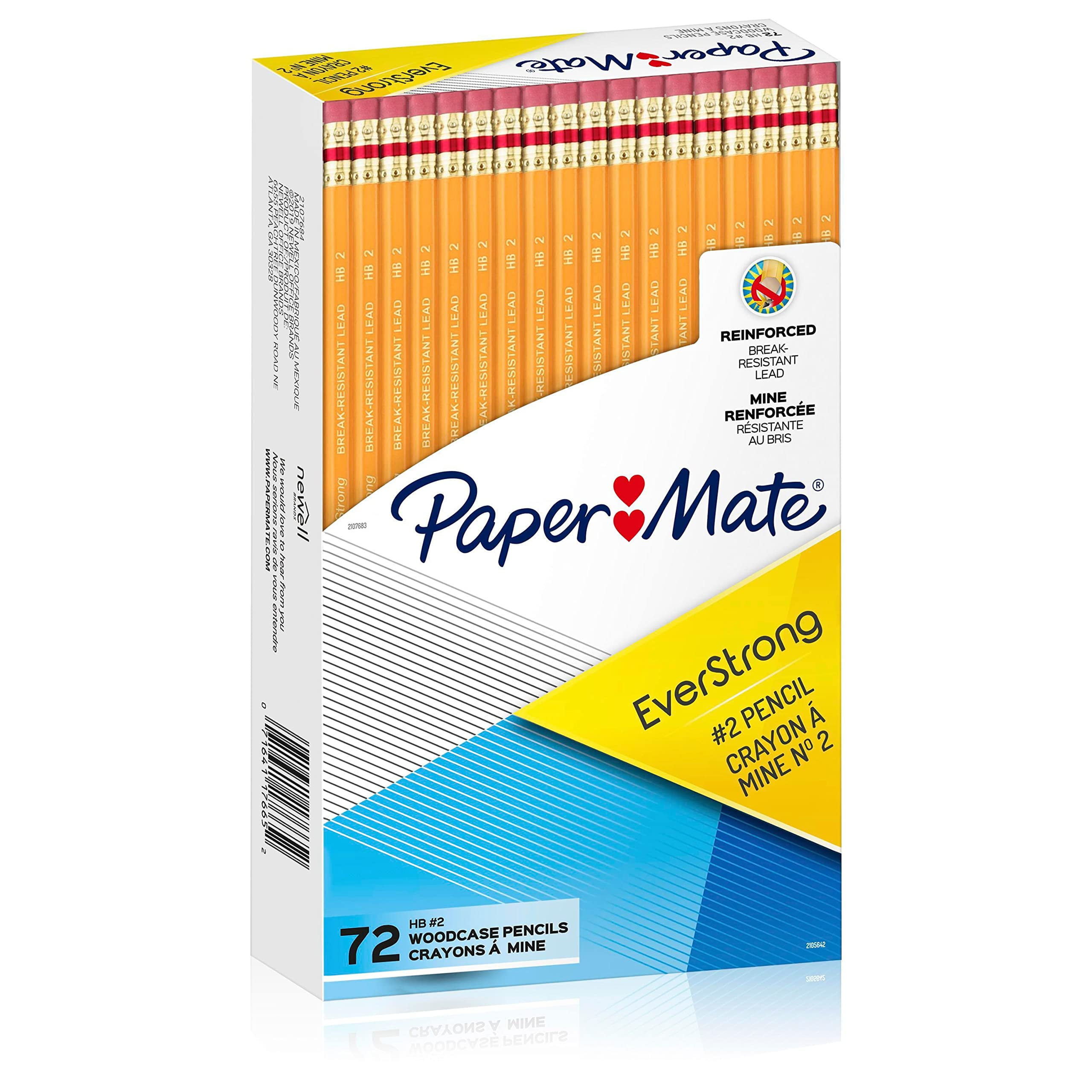 Paper Mate EverStrong #2 Pencils, Reinforced, Break-Resistant Lead When ...