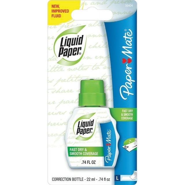 Paper Mate Fast Dry Liquid Paper Correction Fluid, 1 Ea, 2 Pack ...