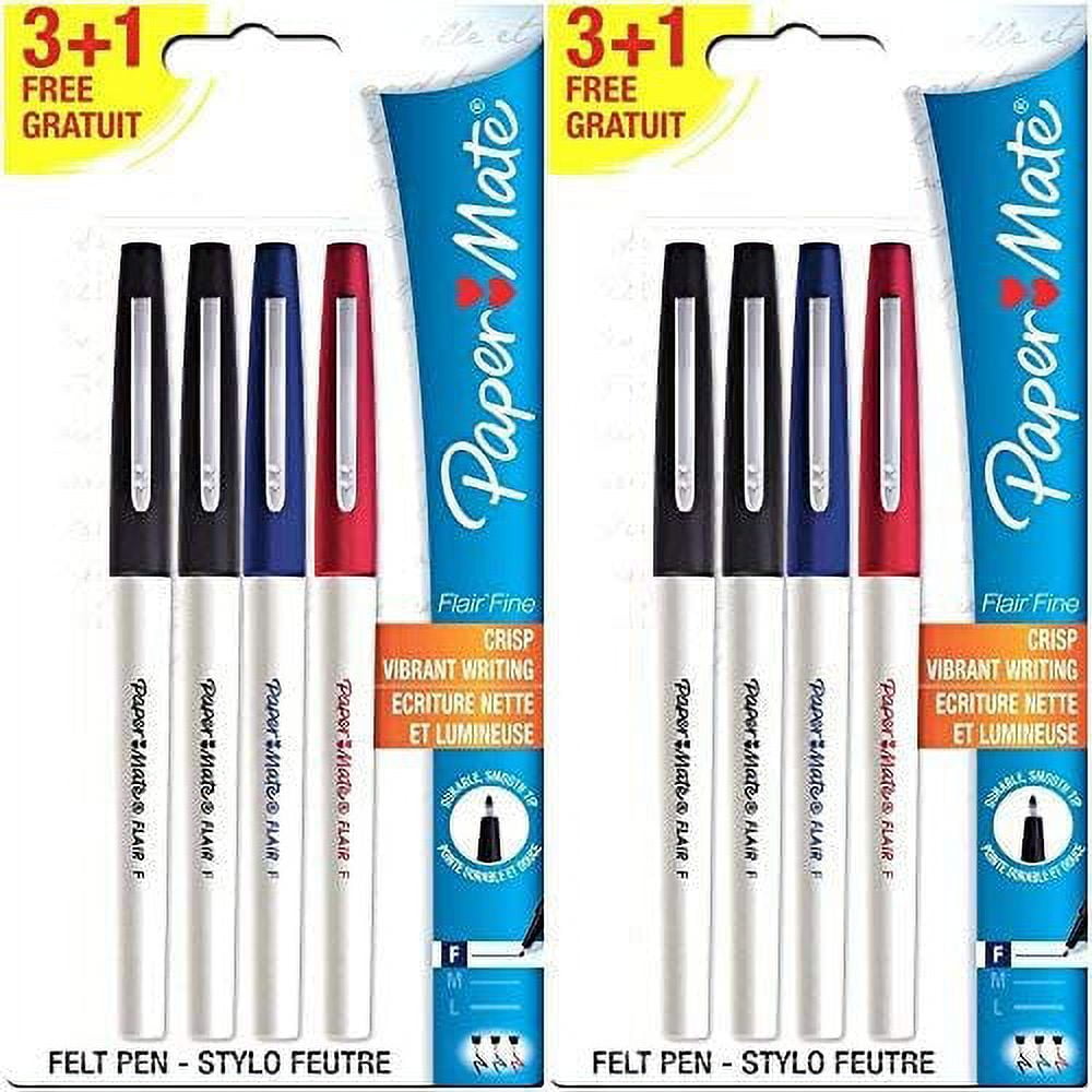 Paper Mate Flair Felt Tip Pens, Fine Point, Business Colors, 8 Count ...