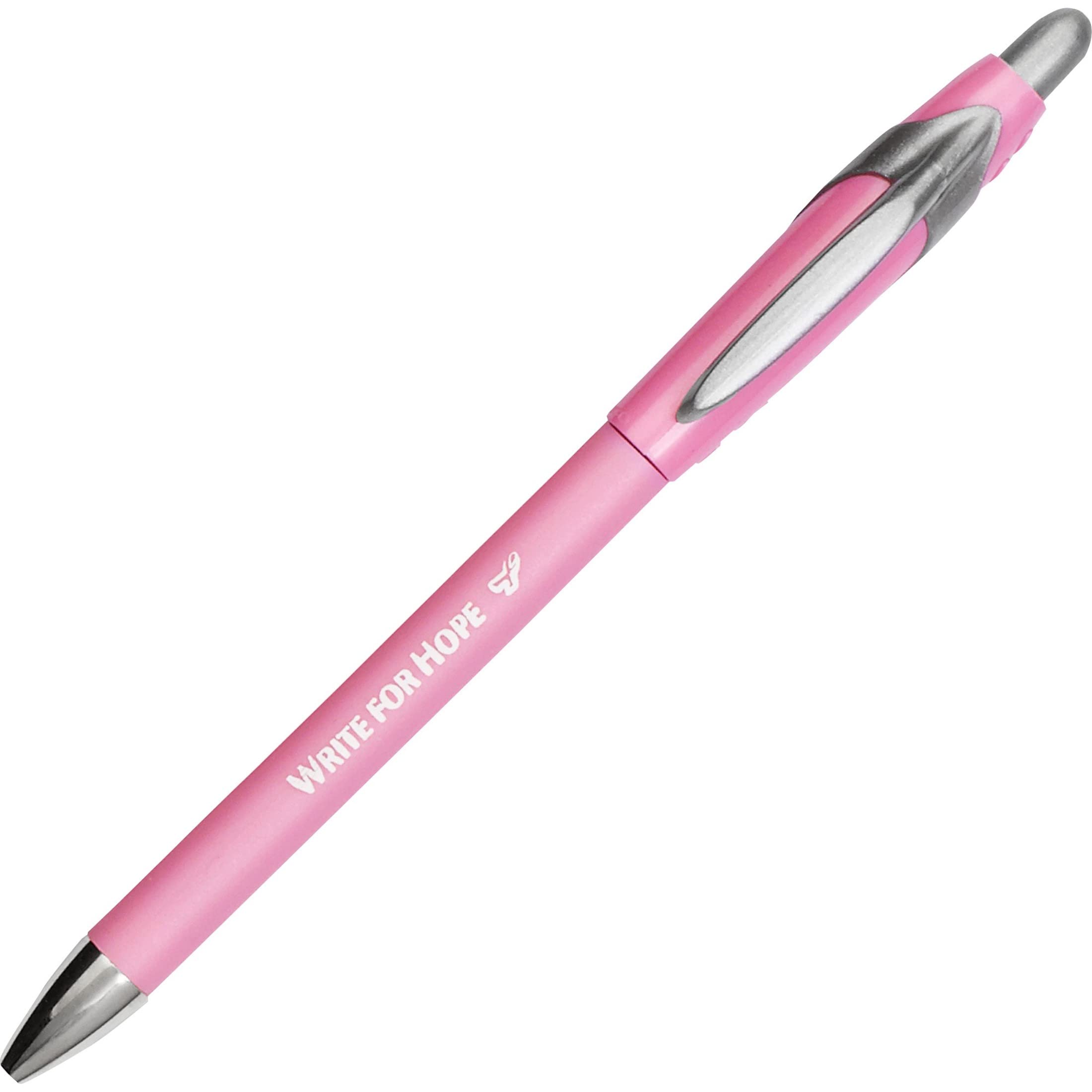 Paper Mate FlexGrip Elite Pink Ribbon Pen Ballpoint Retractable Black ...