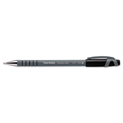 Paper Mate FlexGrip Ultra Non-Retractable Ballpoint Stick Pen, Black ...