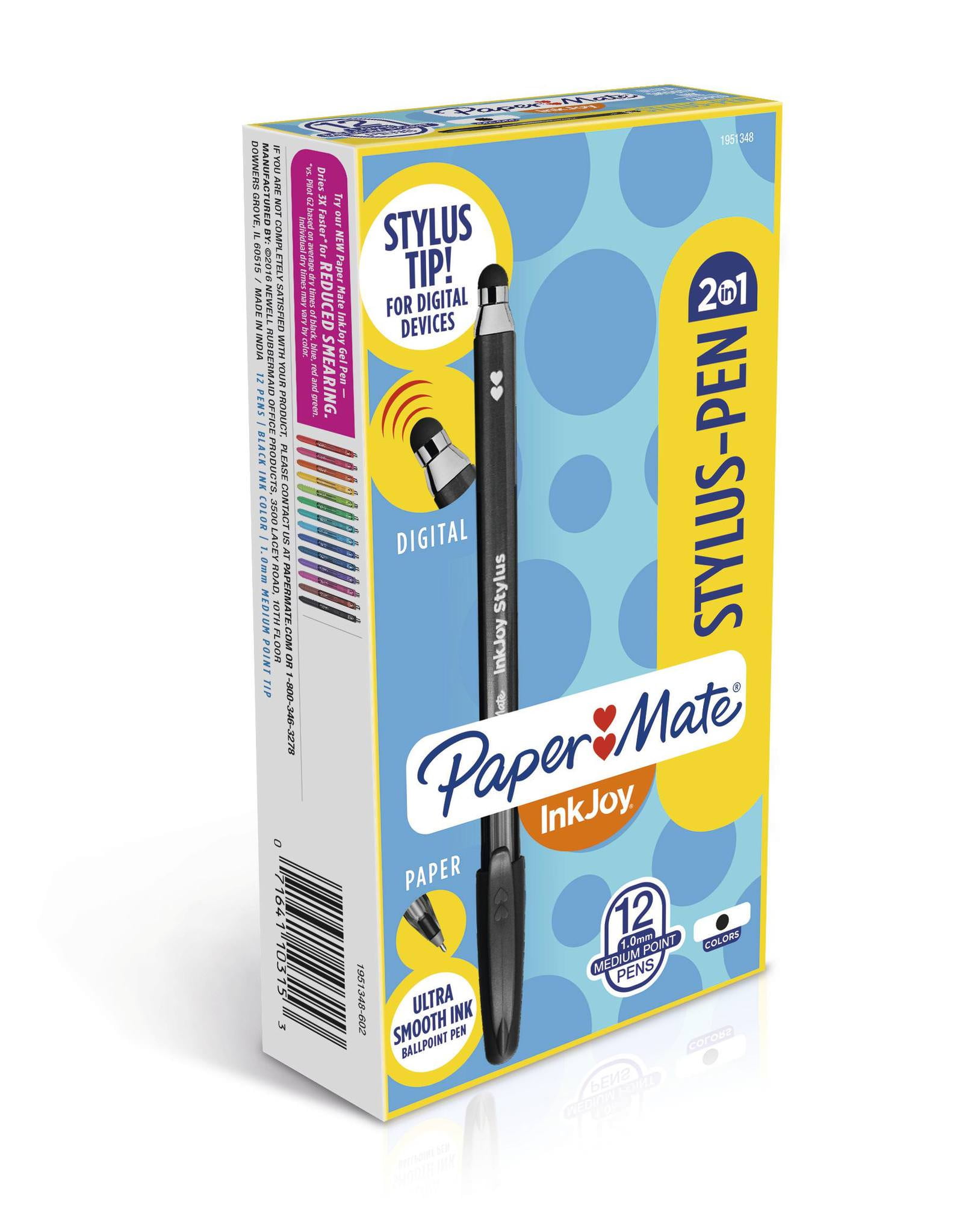 Rubbermaid Stylus Ballpoint Pens, 1 mm, Black ink - Walmart Business ...