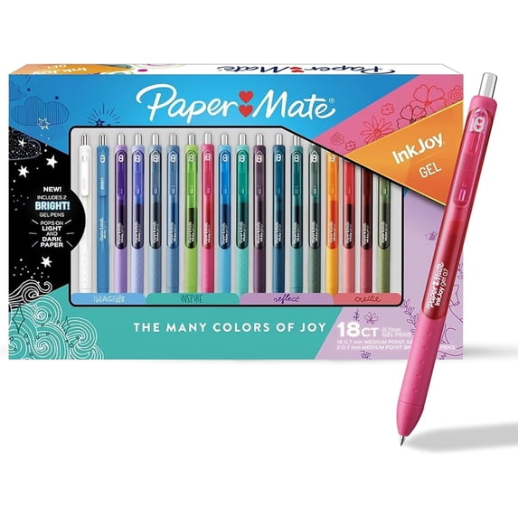 Paper Mate Colored Pens Inkjoy Gel Pens 0.7Mm 18ct - Walmart.com