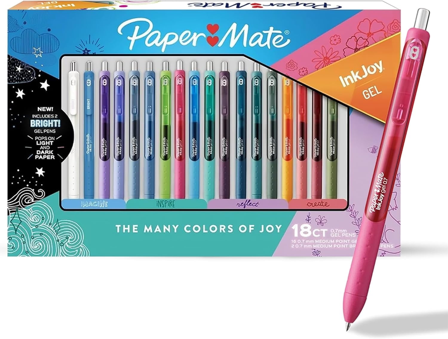 Paper Mate Colored Pens Inkjoy Gel Pens 0.7Mm 18ct - Walmart.com
