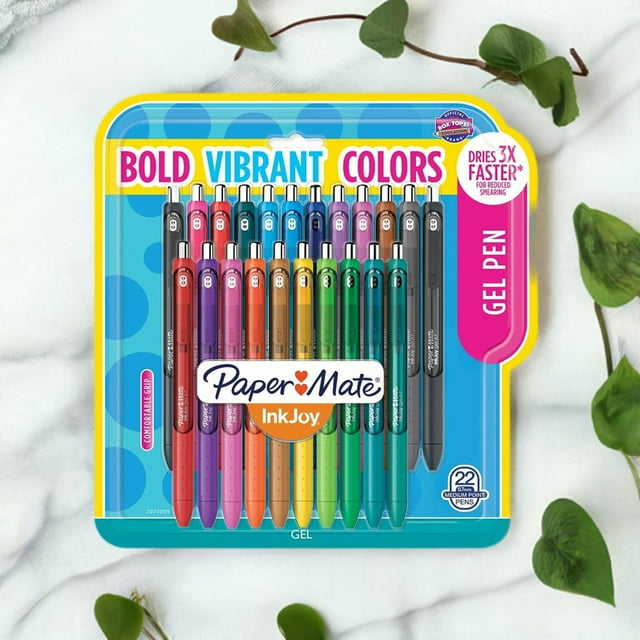 Paper Mate® InkJoy® Retractable 0.7mm Gel Pen 22 Color Set - Walmart.com