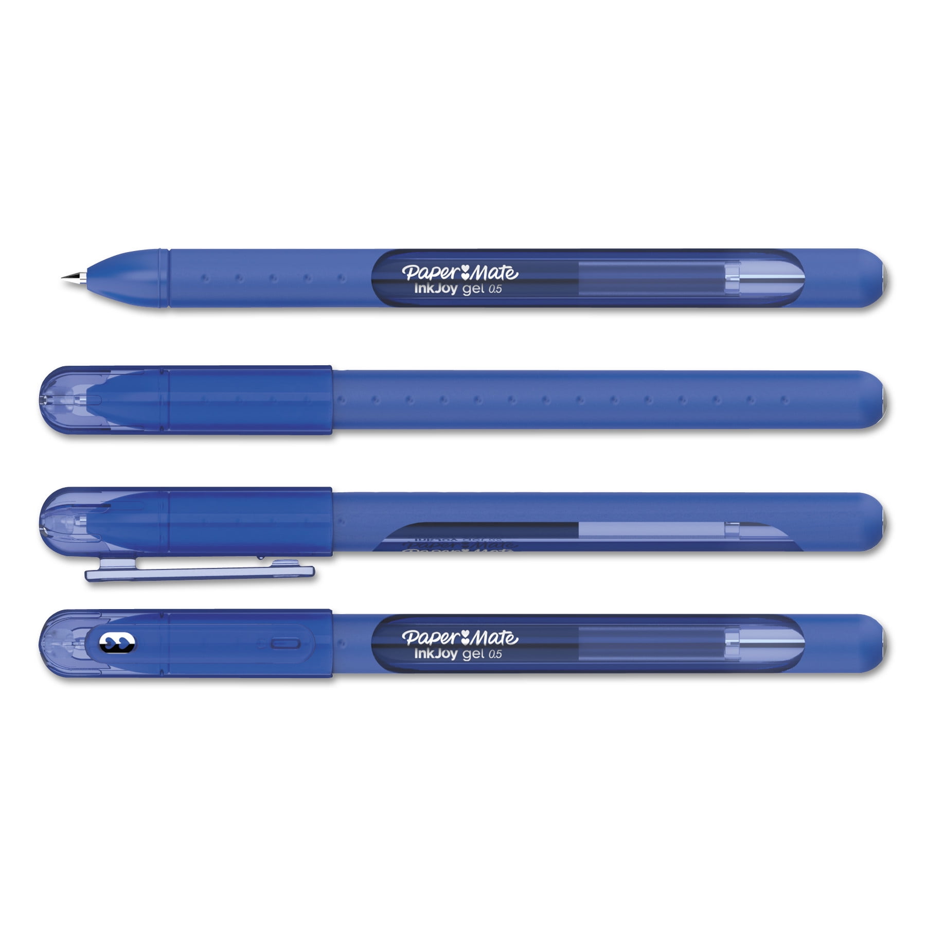Paper Mate InkJoy jel Pens, Fine Point (0.5 mm), Dark Blue, Capped, 12 ...