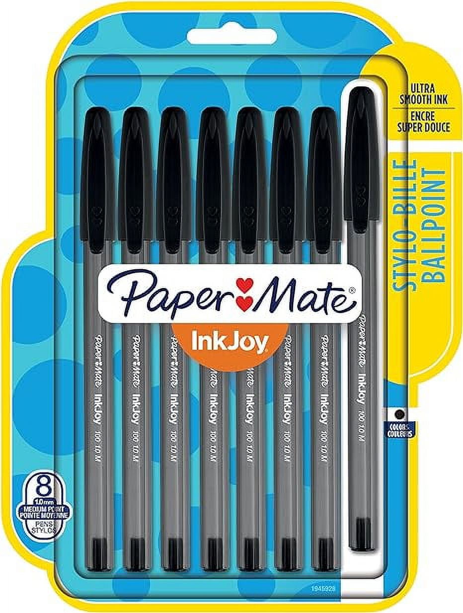 Paper Mate Inkjoy Stylos Ballpoint Pens, Medium Point, Black, 8 Ea, 2 ...
