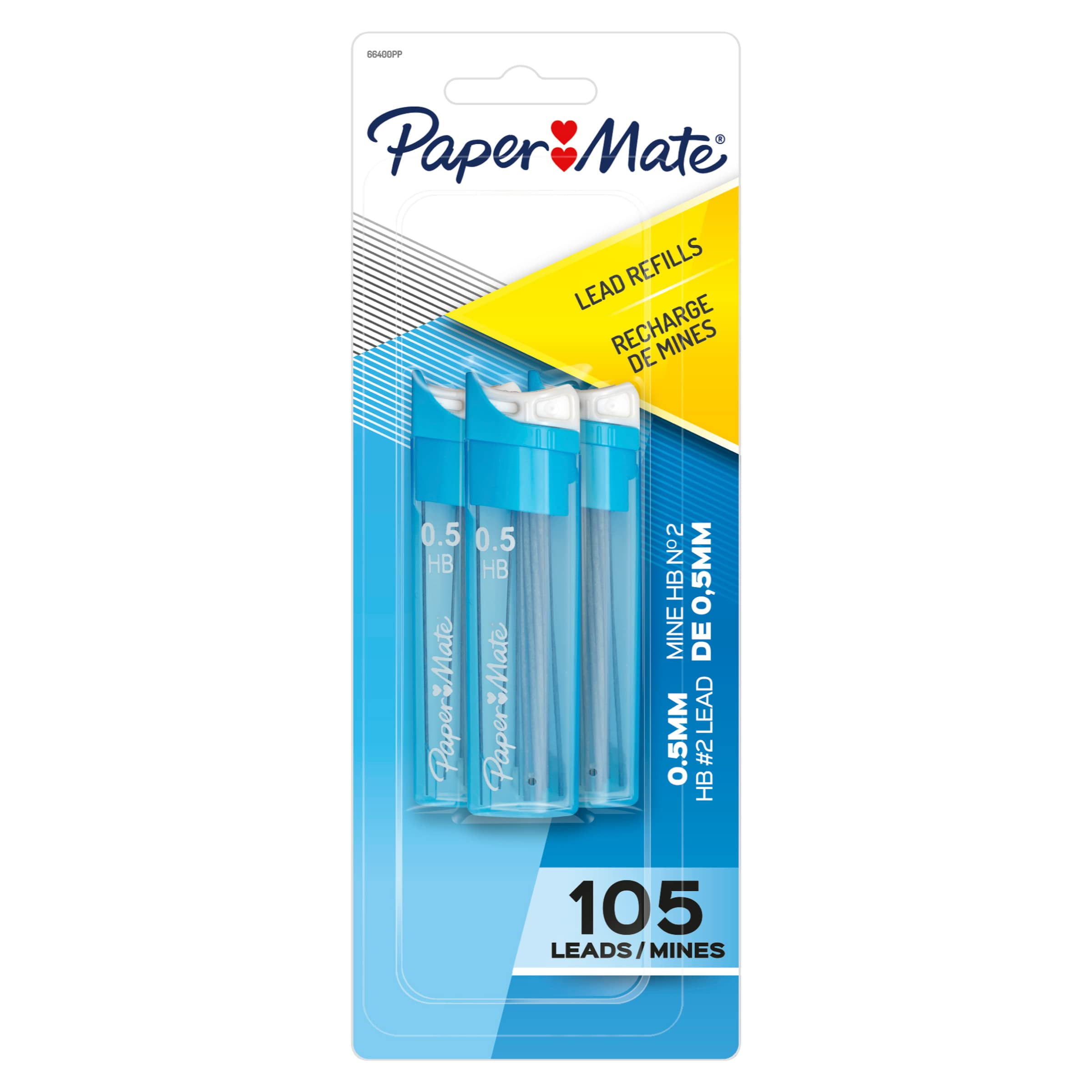 Paper Mate Mechanical Pencil Refills, 0.5mm, HB #2, 105 Count - Walmart.com