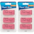Paper Mate Pink Pearl Erasers, Large, 3 Count (70501) 2 Pack - Walmart.com