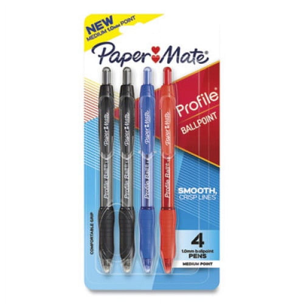 Paper Mate Profile Ballpoint Pen, Retractable, Medium 1 mm, Assorted ...