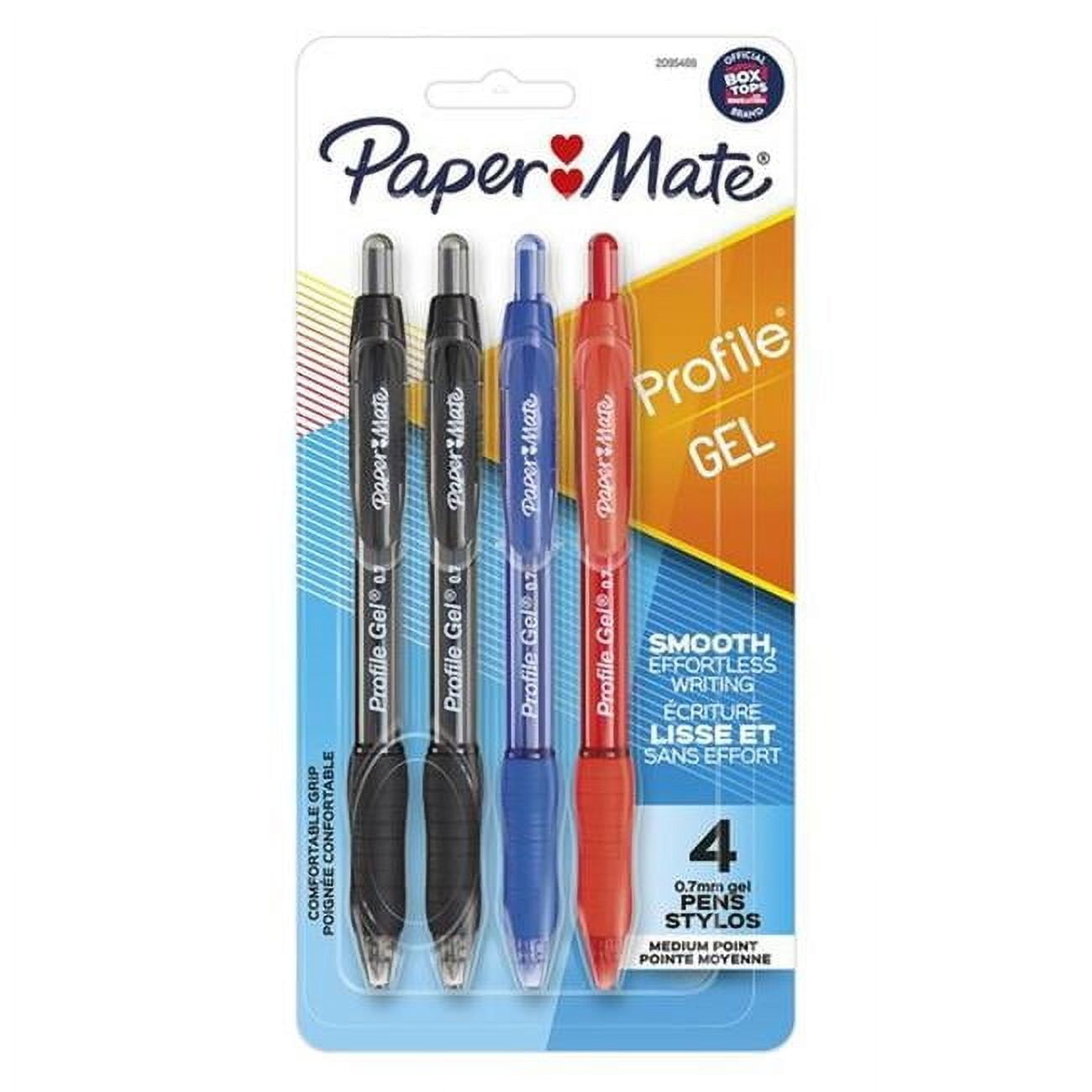 Paper Mate Profile Gel Assorted Retractable Gel Pen - Pack of 4 ...