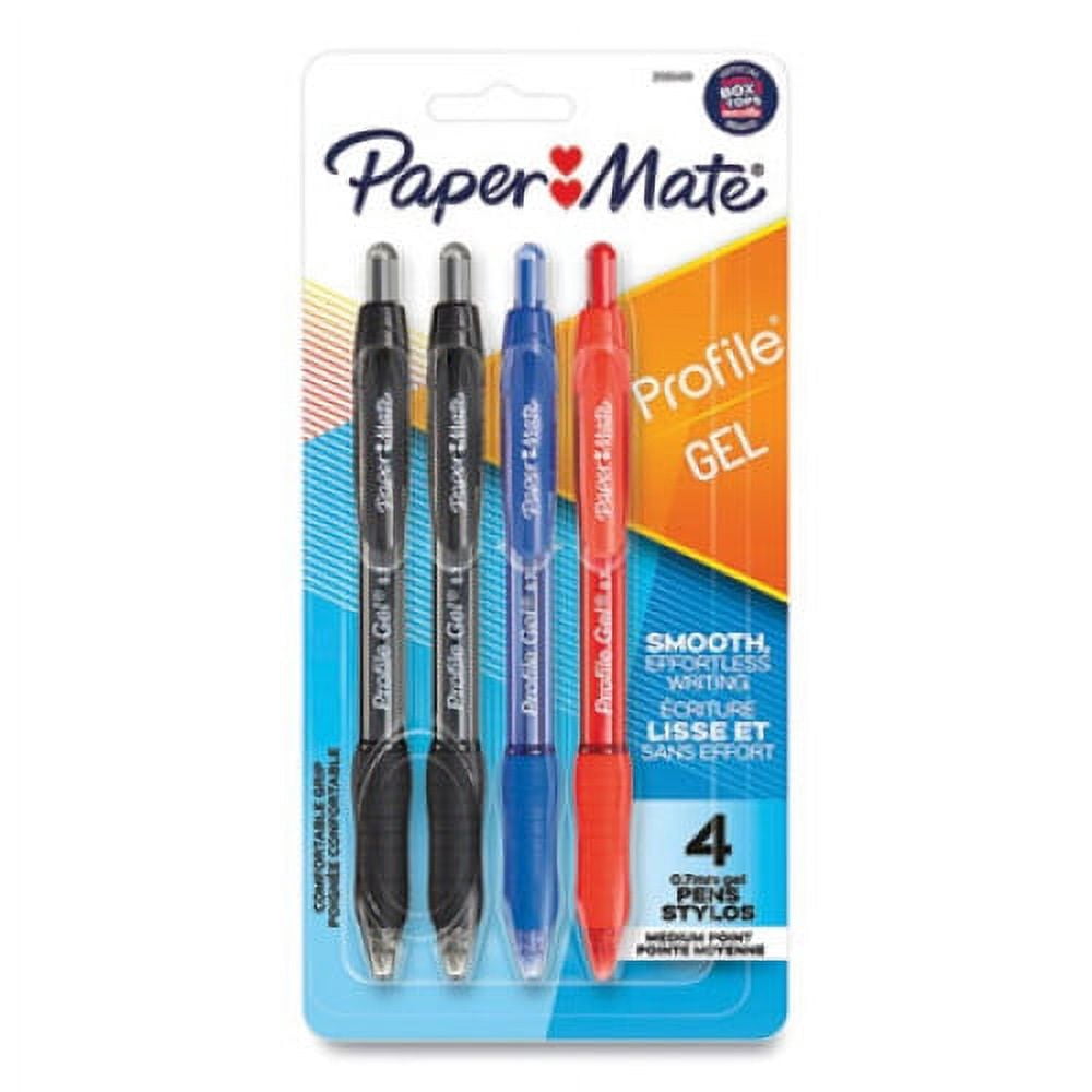 Paper Mate Profile Gel Pen, Retractable, Medium 0.7 mm, Assorted Ink ...