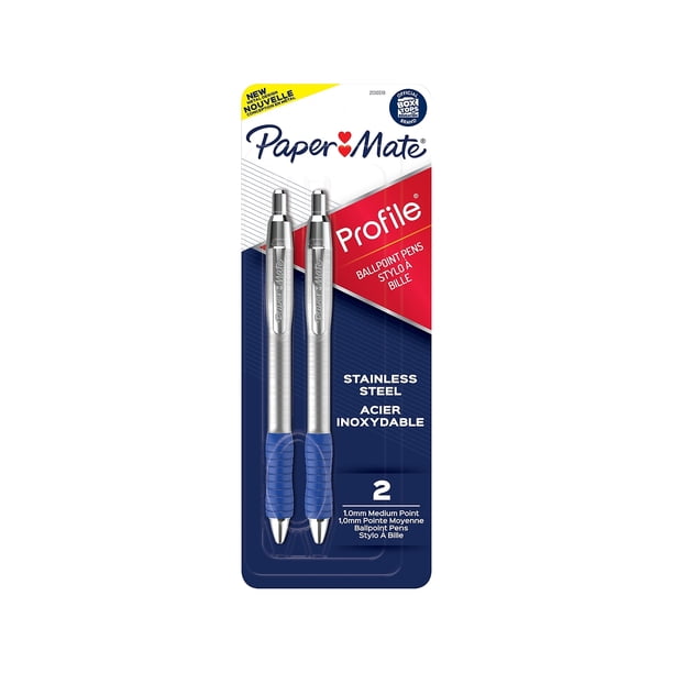 Paper Mate Profile Metal Barrel Retractable Ballpoint Pen Medium Point ...