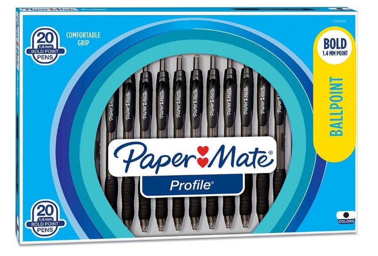 Paper Mate Profile Pen, 20 pk. - Black - Walmart.com