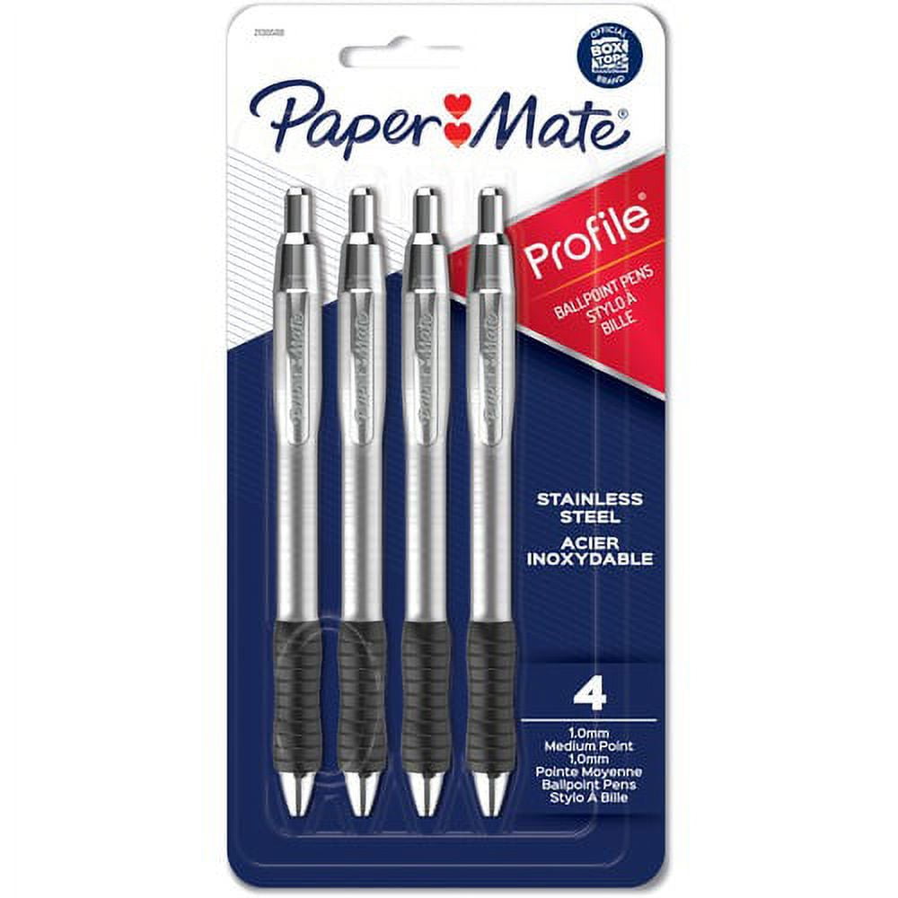 Paper Mate Profile Retractable Ballpoint Pens - 1 mm Pen Point Size ...