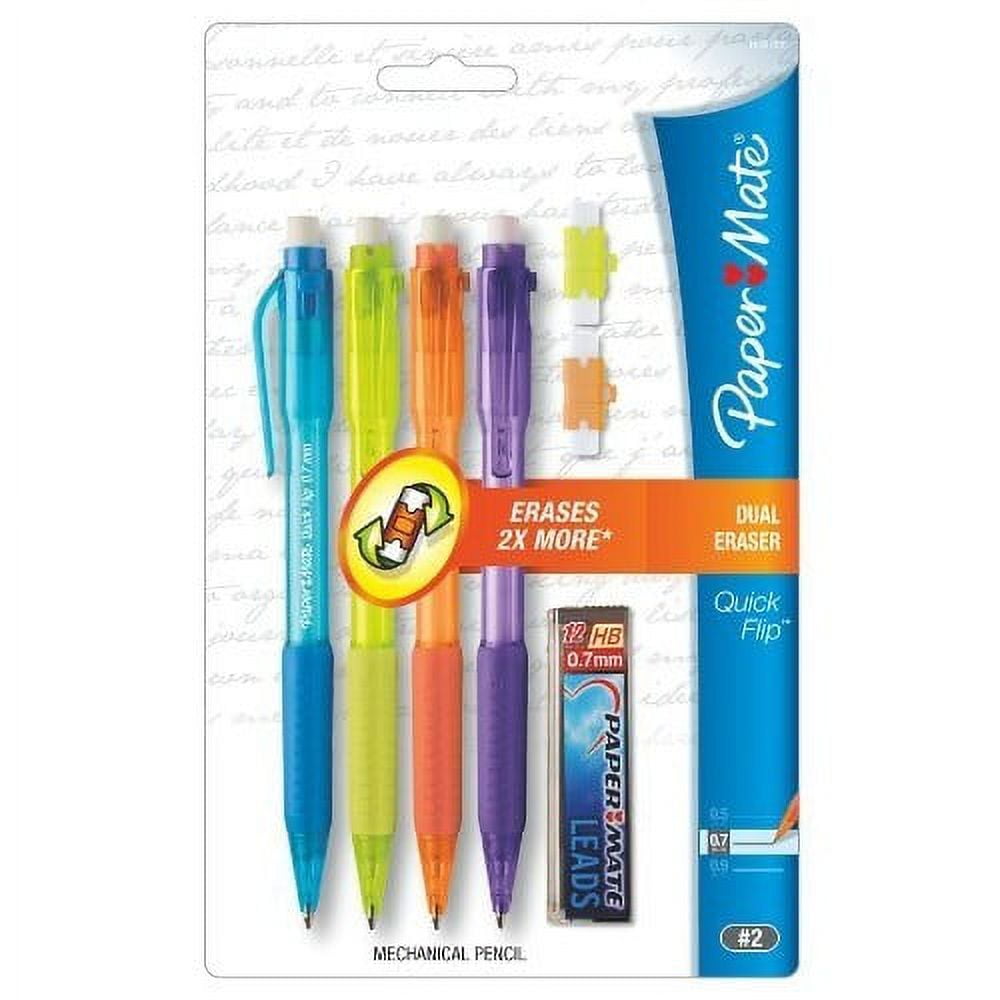 Paper Mate Quick Flip 0.7MM Mechanical Pencil Starter Set, 4 Mechanical ...