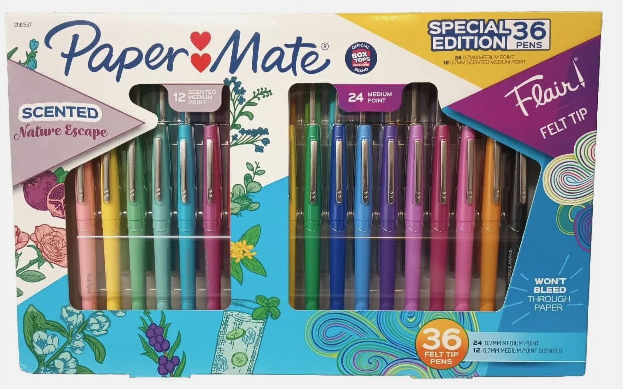 Paper Mate‌ Scented Pen, Felt, 0.7 mm, Multicolored Ink, 36 Count ...