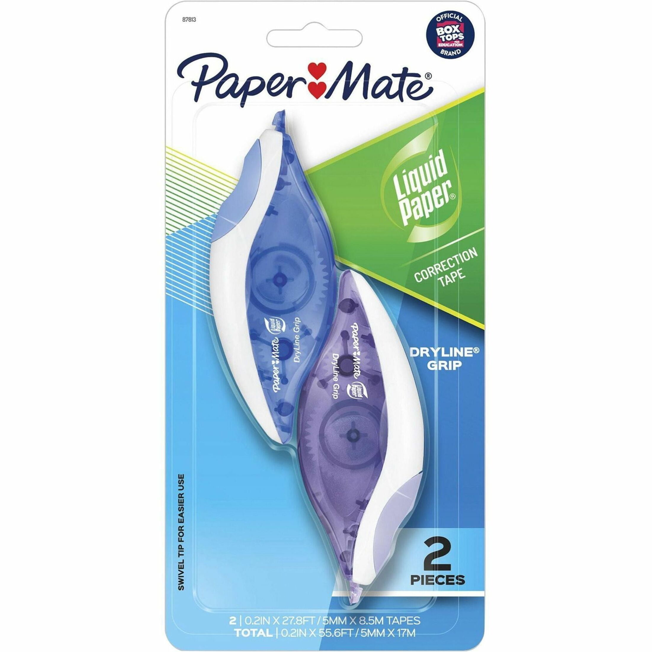 Paper Mate Translucent Dryline Grip Correction Tape 0.20" Width x 27.89 ...