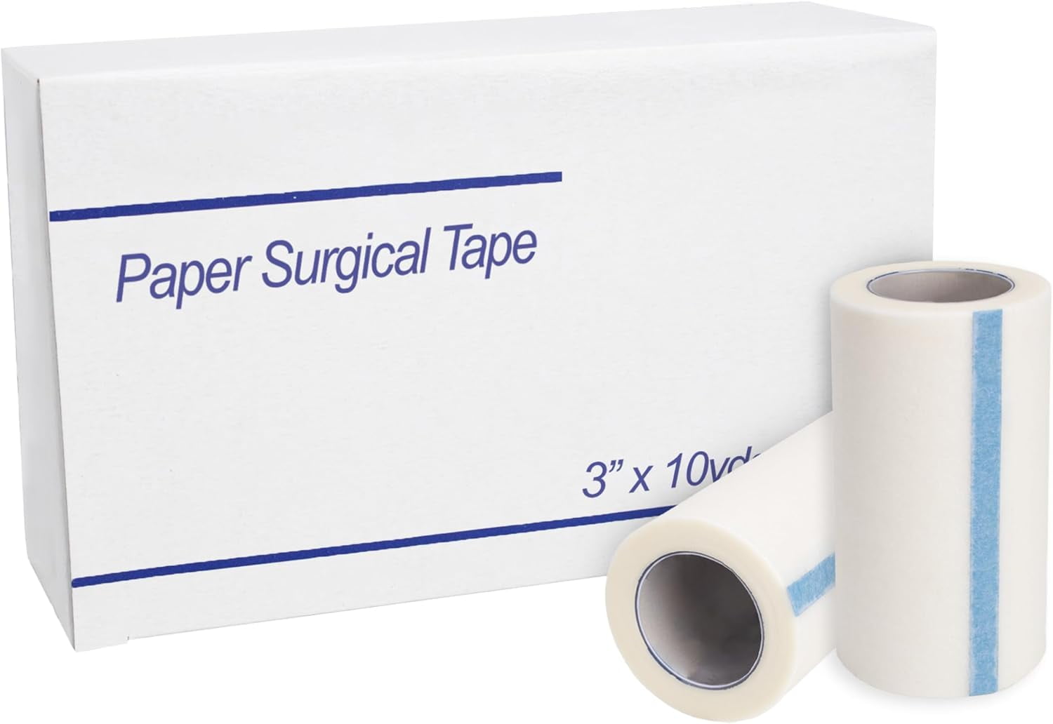 Paper Medical Tape, 3” x 10 Yards, [Box of 4 Rolls], Microporous Paper ...