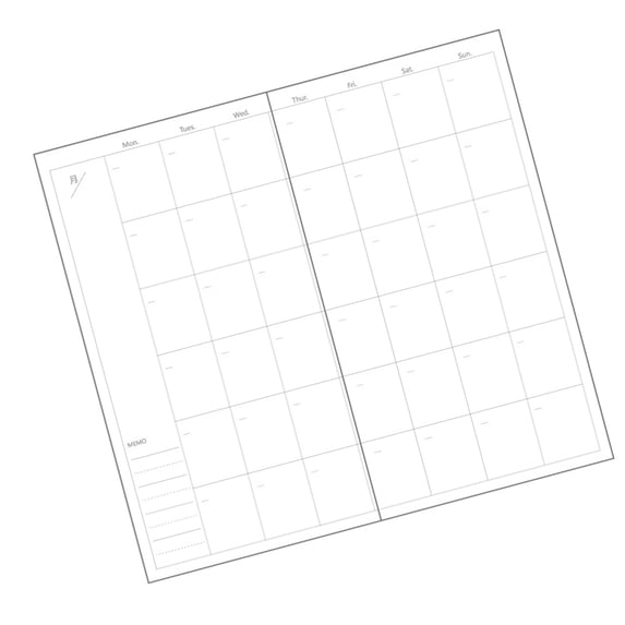 Paper Monthly Planner with 60 Sheets 4x7.4Inch Portable Paper Notebook ...