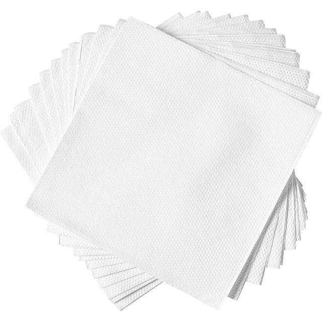 Pantry Value Disposable Napkins 6x6” White Dinner Napkins 1-Ply Table ...