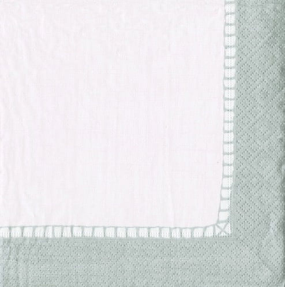 Paper Napkins 7658C Linen Border Silver Cocktail Napkins - Walmart.com