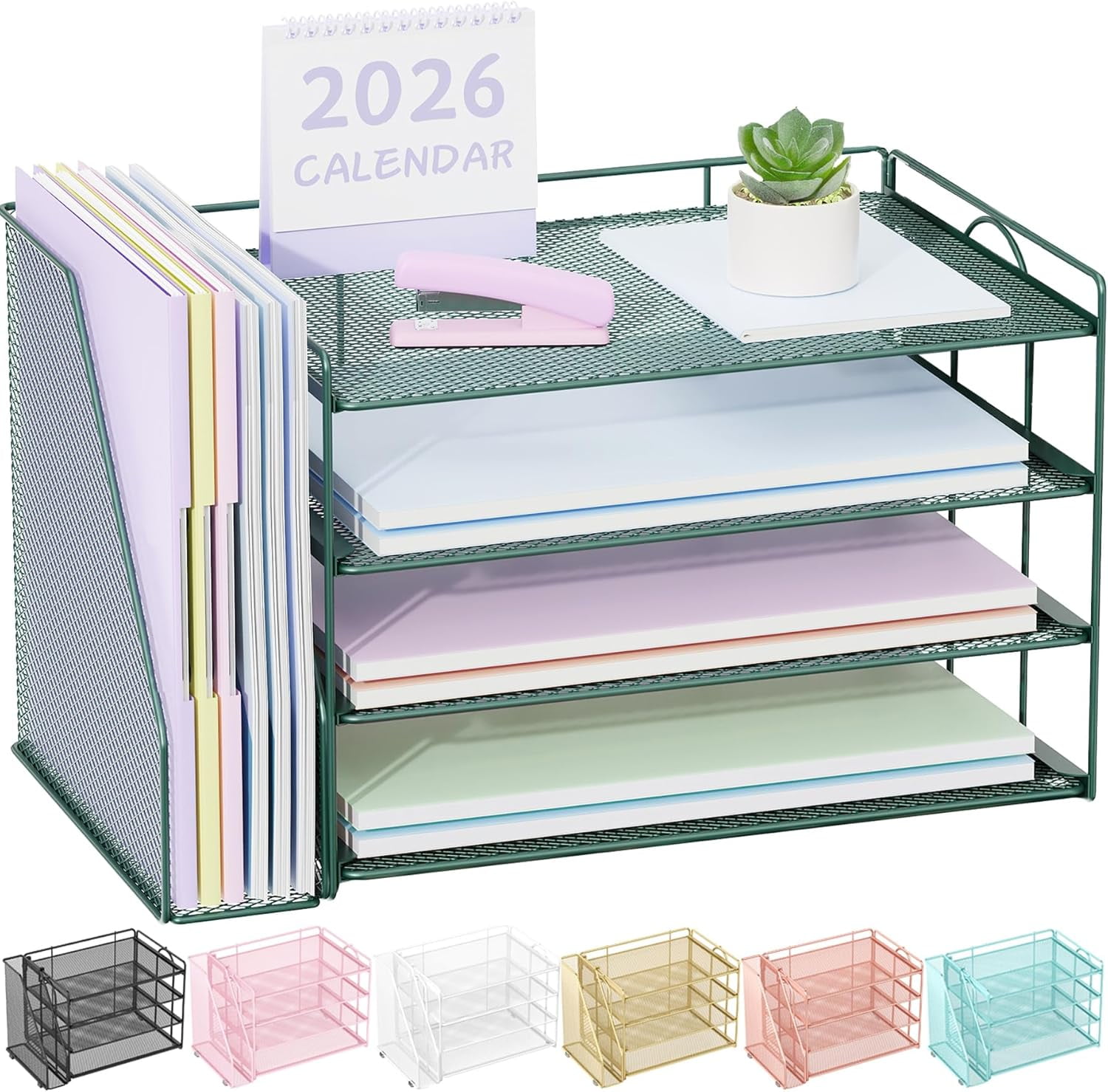 Paper Organizer, Desk Organizers and Accessories for Desk with File ...