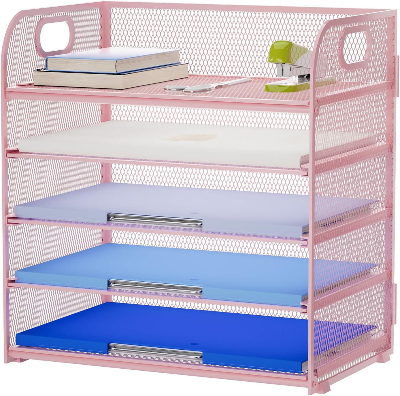 Paper Organizer Letter Tray, Mesh File Organizer with Handle, Paper ...