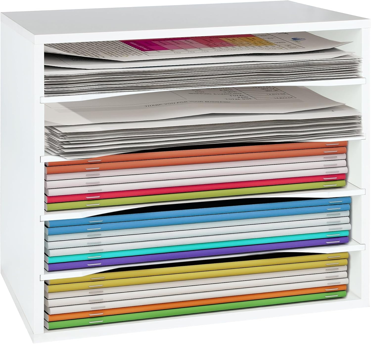 Paper Organzier Wood Desktop Organizer Storage Letter Tray File Sorter ...