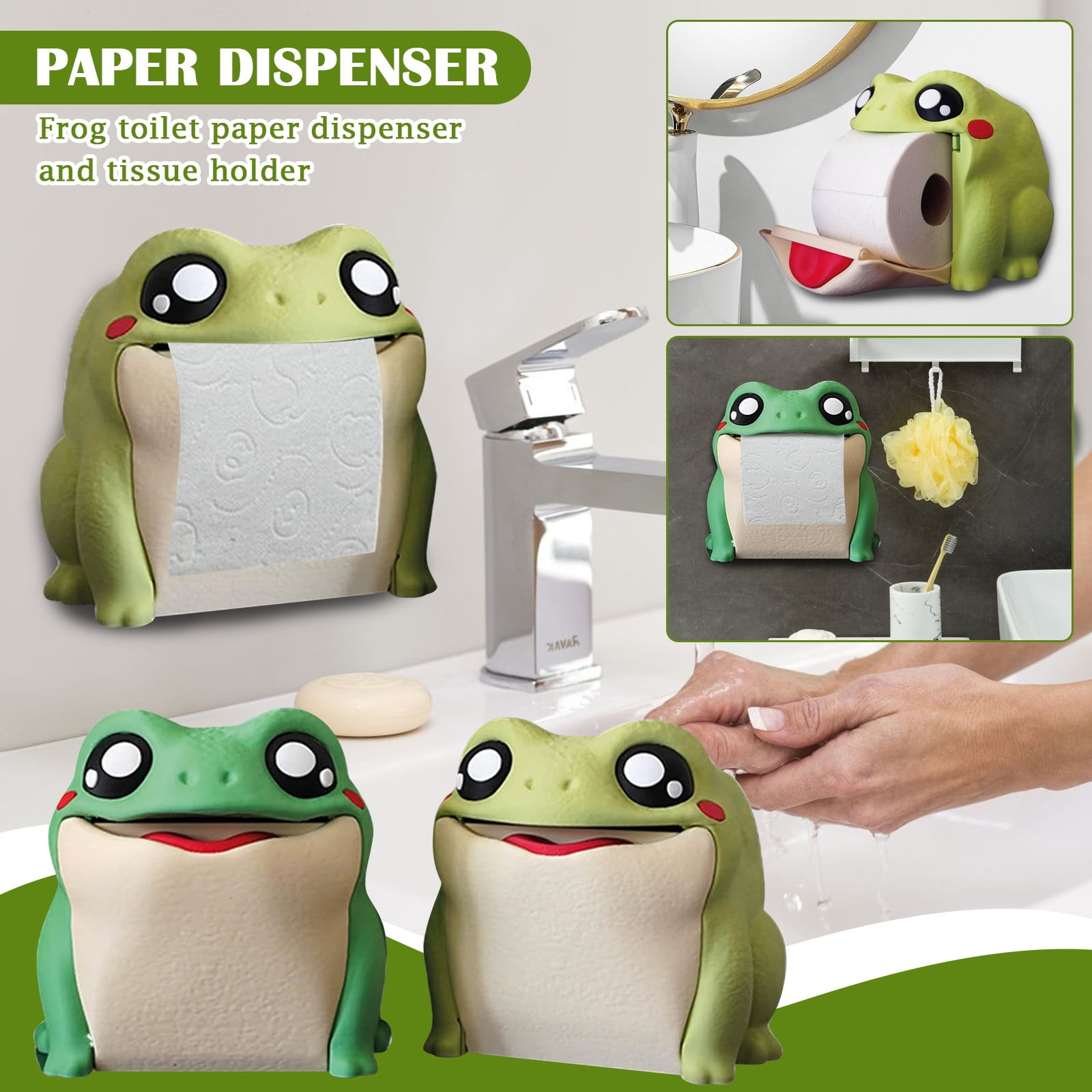 Paper Paper Towel Holder Frog Giant 3D Printed 3D Toilet Paper Roll ...